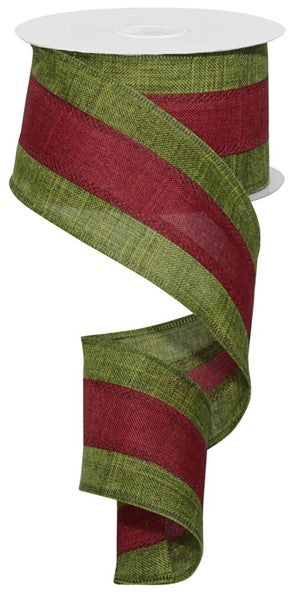 2.5"x10yd 3 Color 3 In 1 Royal Burlap, Dark Moss/Burgundy JY1 – KRINGLE ...