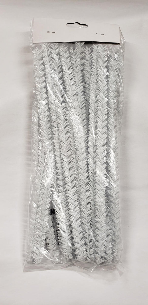 12" Pencil PVC Stem, 25pc/Bag White WJ – KRINGLE DESIGNS